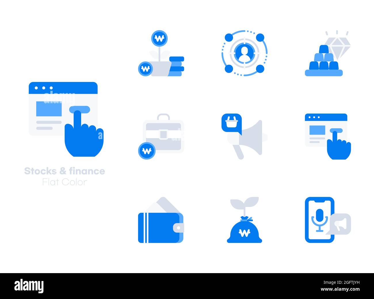 Stock market icon set hi-res stock photography and images - Alamy