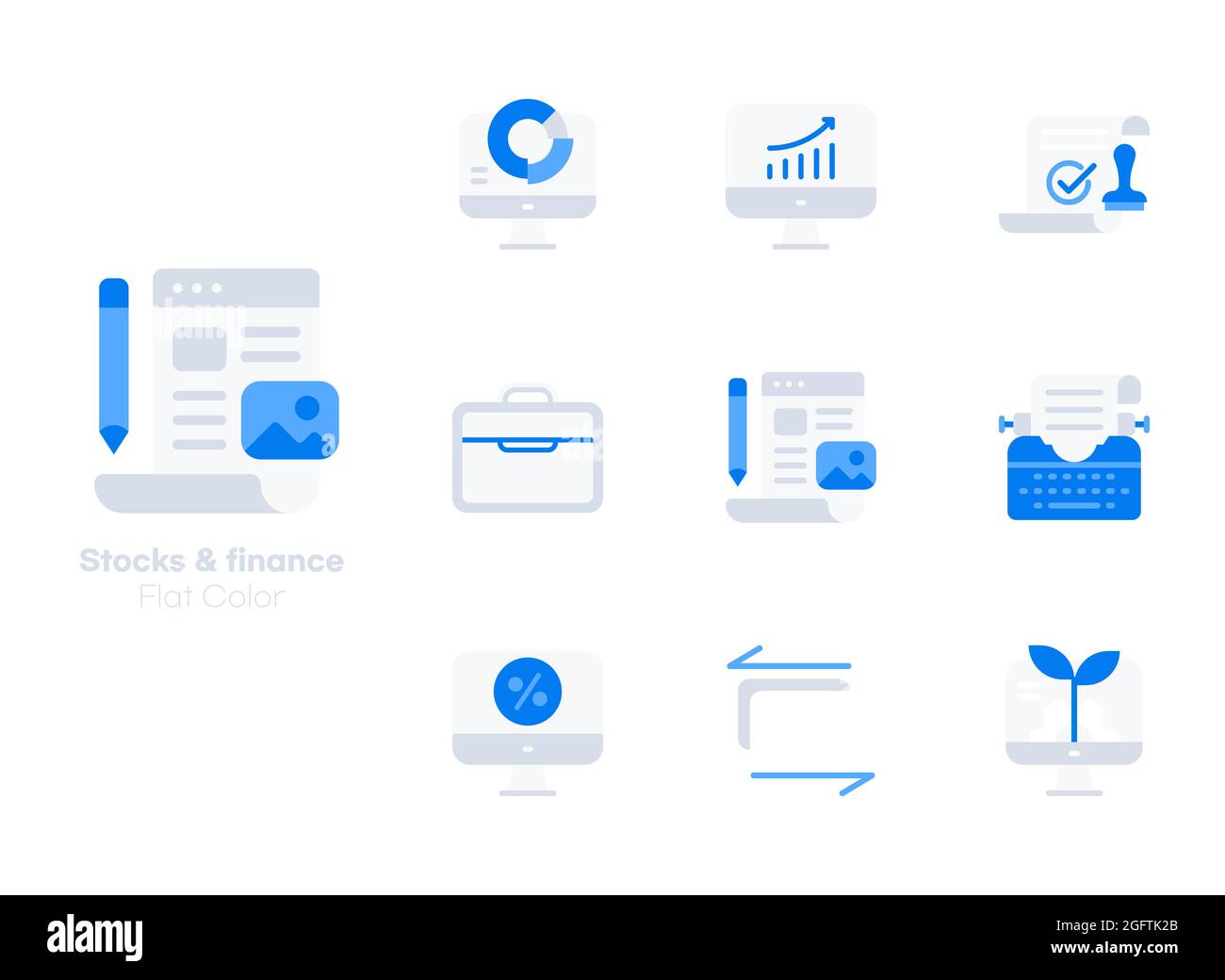 Stock market icon set hi-res stock photography and images - Alamy
