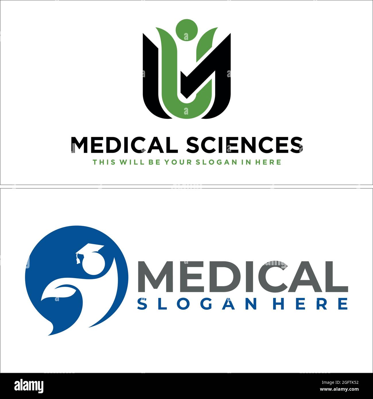 Graduation concept on blue Stock Vector Images - Alamy