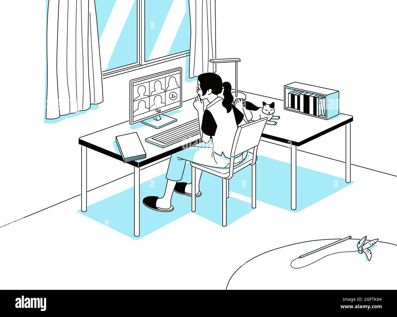 Telecommuting pet hi-res stock photography and images - Alamy