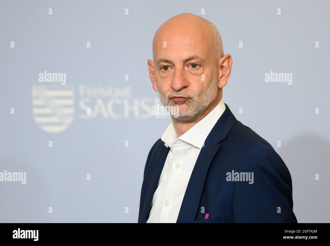 Dresden, Germany. 24th Aug, 2021. Ralph Schreiber, Saxon government ...