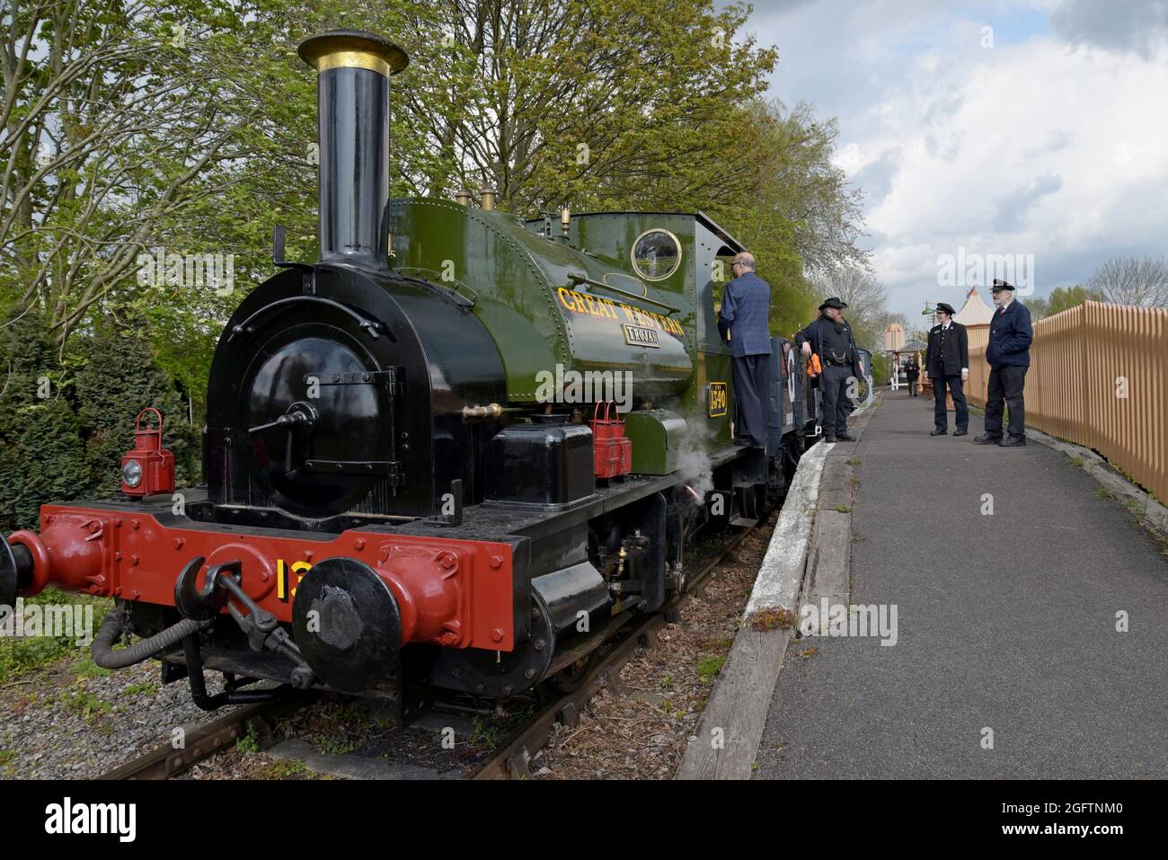 Volunteers at Didcot Railway Centre preparing GWR saddle tank steam ...