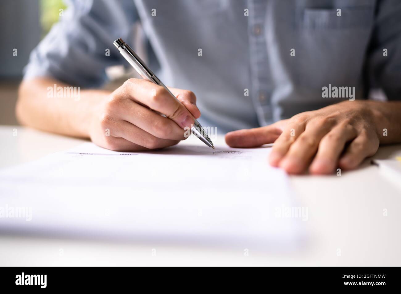 Legal Business Document Signature And Paperwork. Form Sign Stock Photo ...
