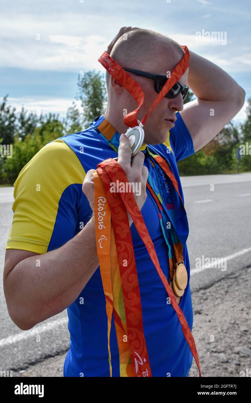 Paralympic champion of Ukrainian swimming team, Oleksandr Mashchenko is ...