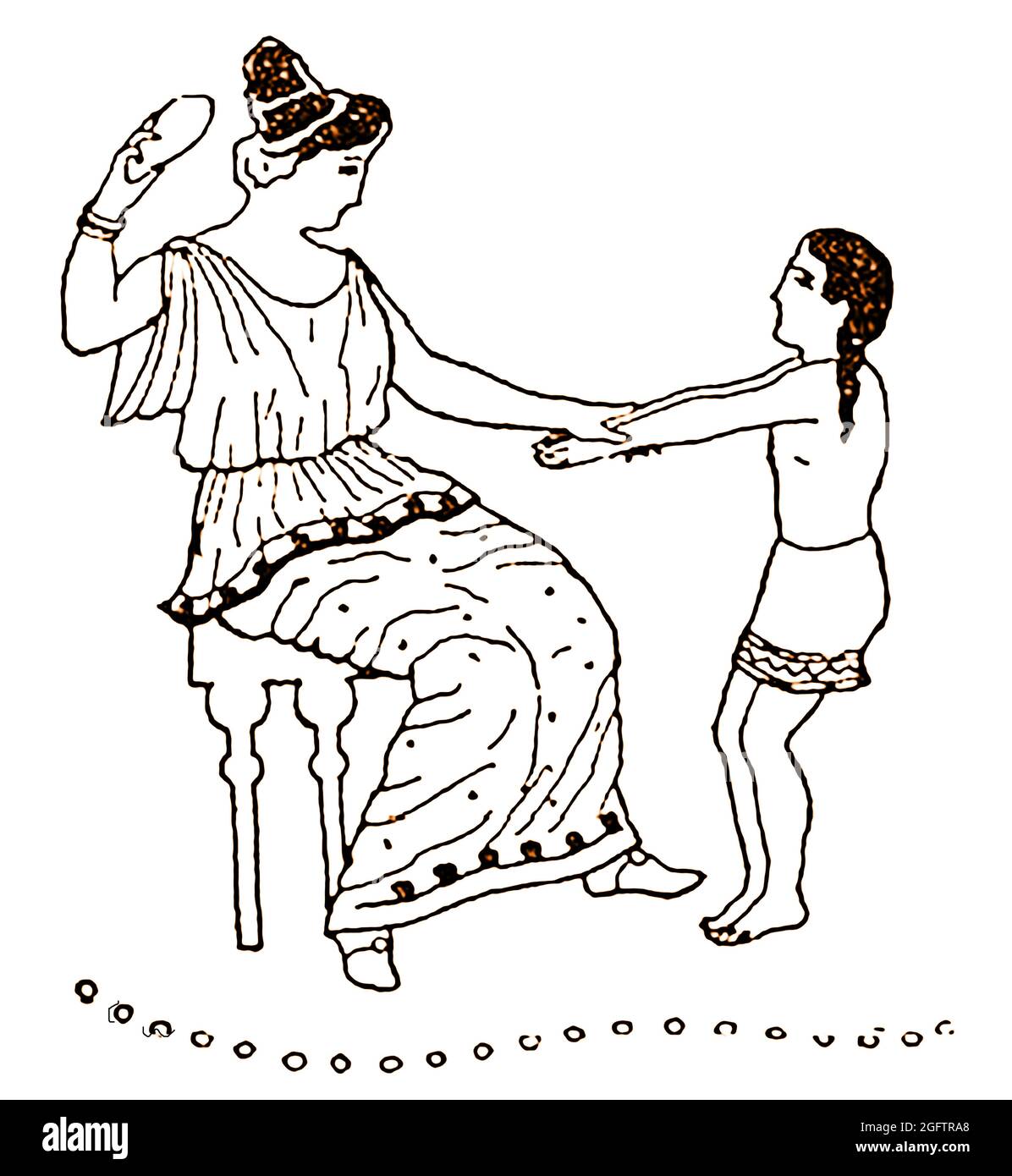 A 1914 Illustration Taken From An Ancient Greek Carving Showing An A 1914 Illustration Taken From An Ancient Greek Carving Showing An