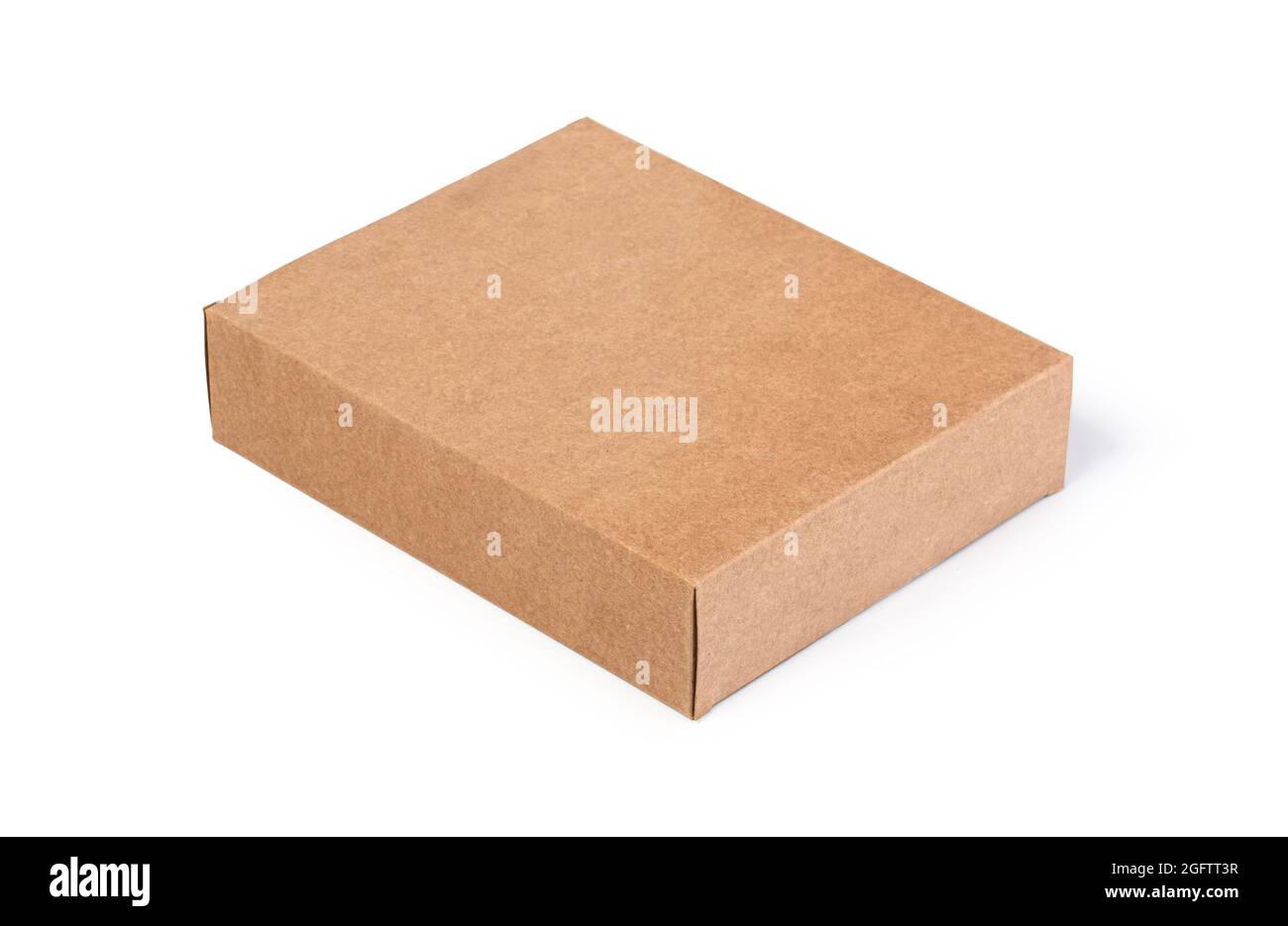Close up of a Brown box on white background with clipping path Stock ...