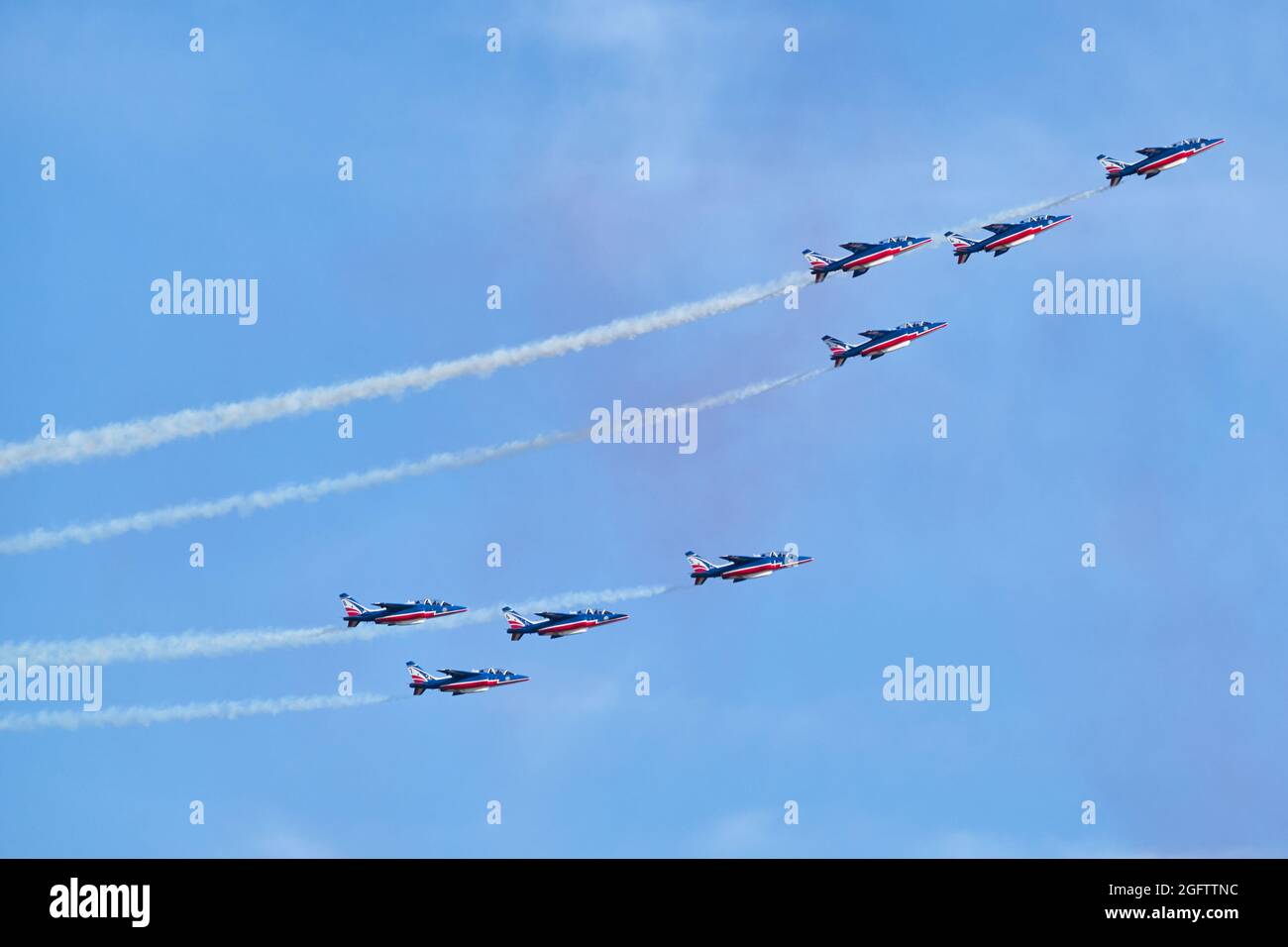 Helsinki, Finland - August 6, 2021: French airforce display team ...