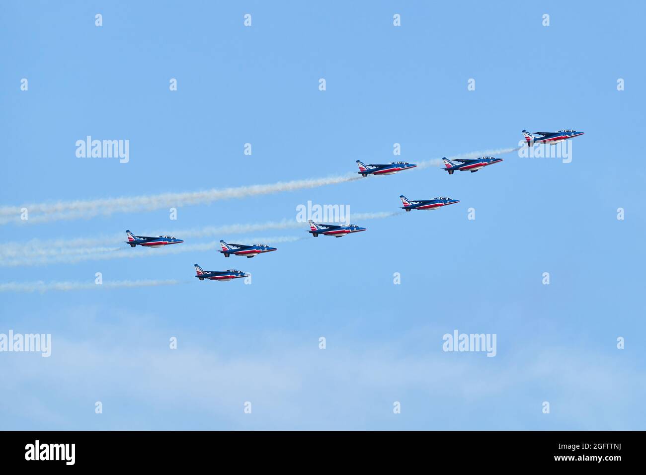 Helsinki, Finland - August 6, 2021: French airforce display team ...