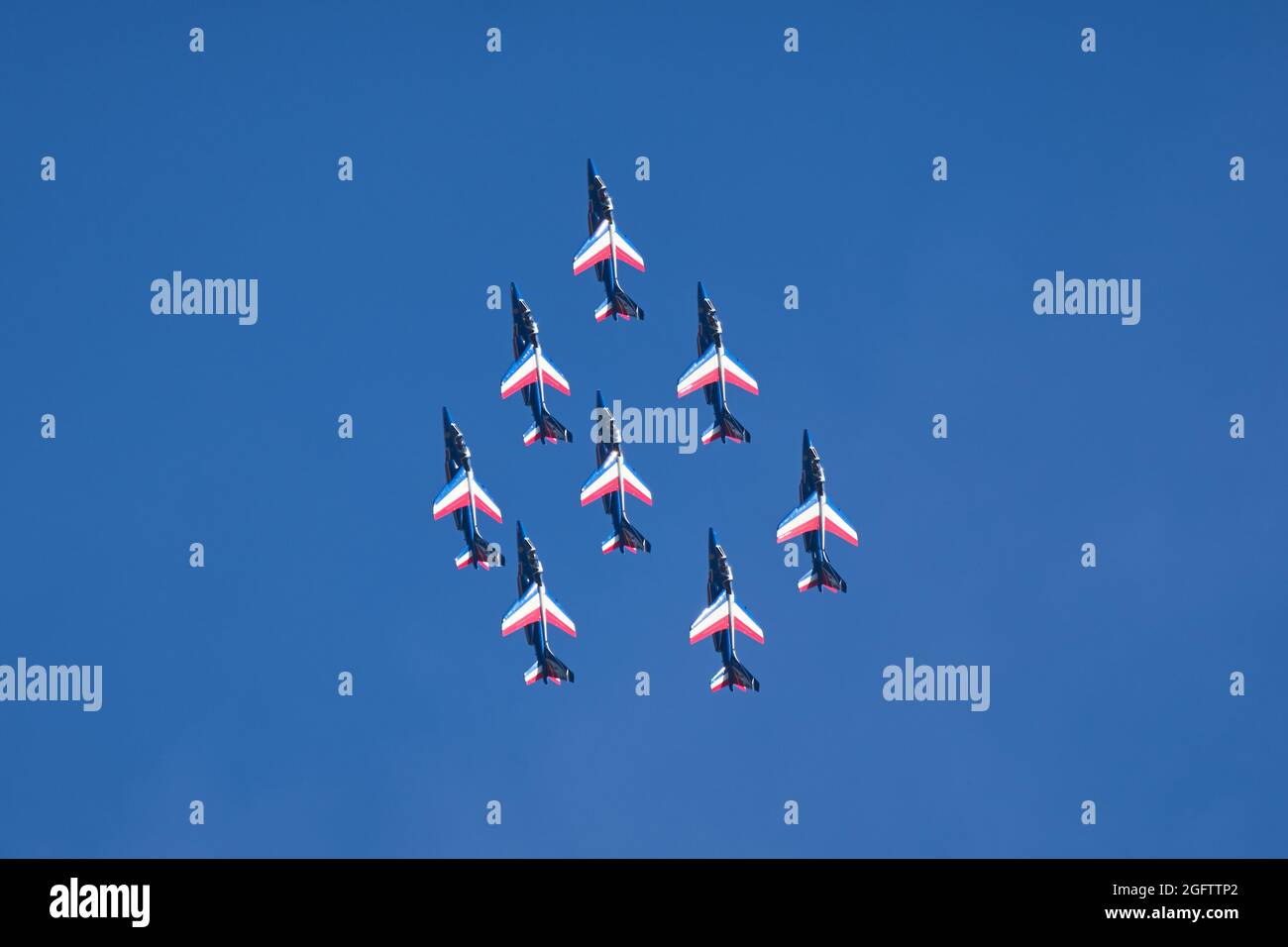 Helsinki, Finland - August 6, 2021: French airforce display team ...