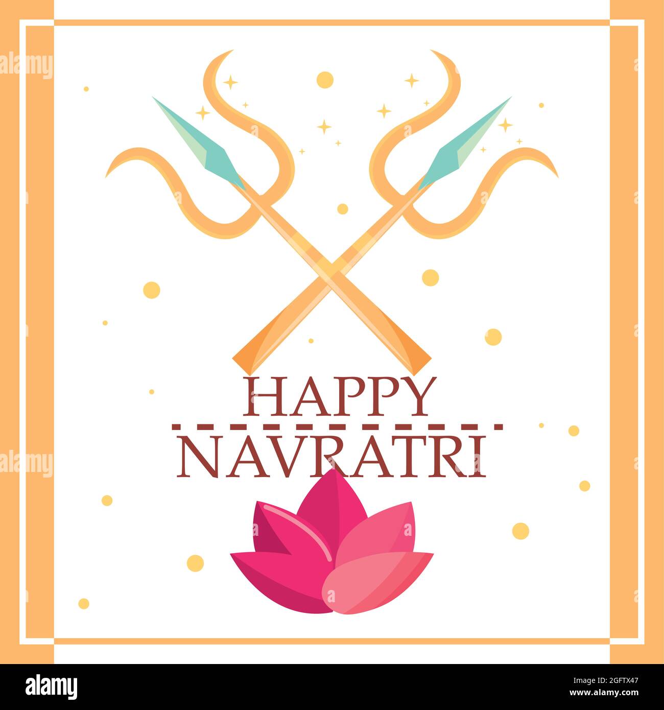 happy navratri card Stock Vector Image & Art - Alamy
