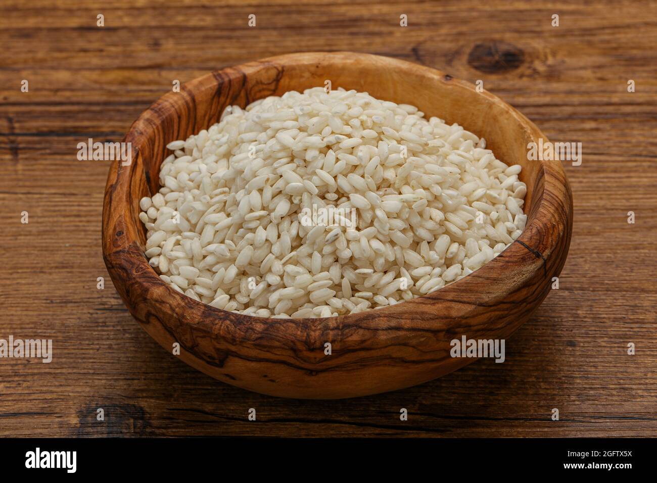 Raw Italian arborio rice for Risotto Stock Photo - Alamy
