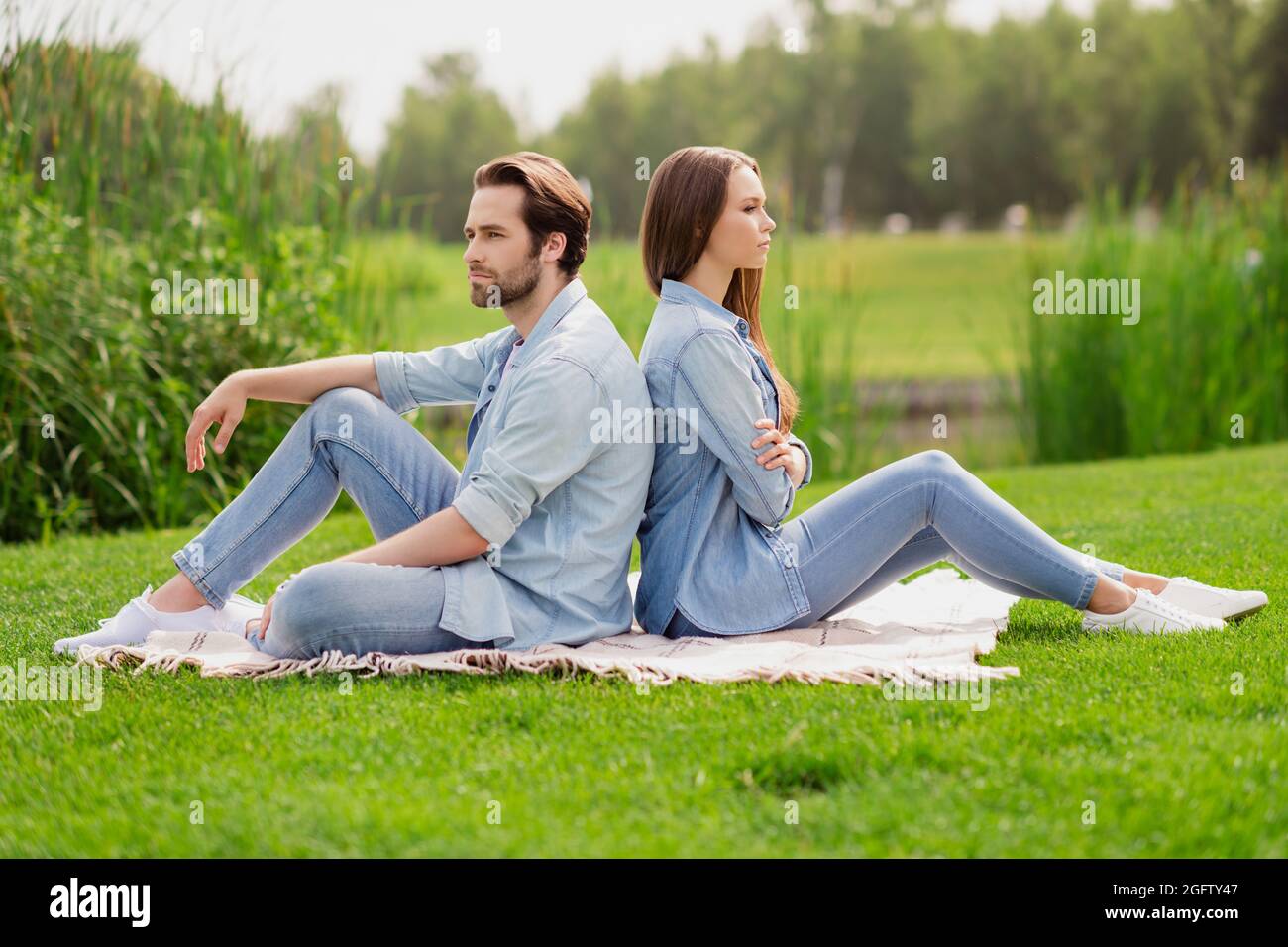 Angry Couple Back To Back