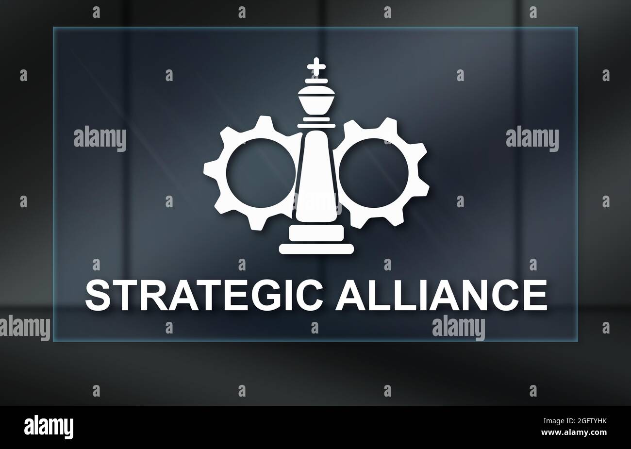 Strategic alliance concept on dark background Stock Photo - Alamy