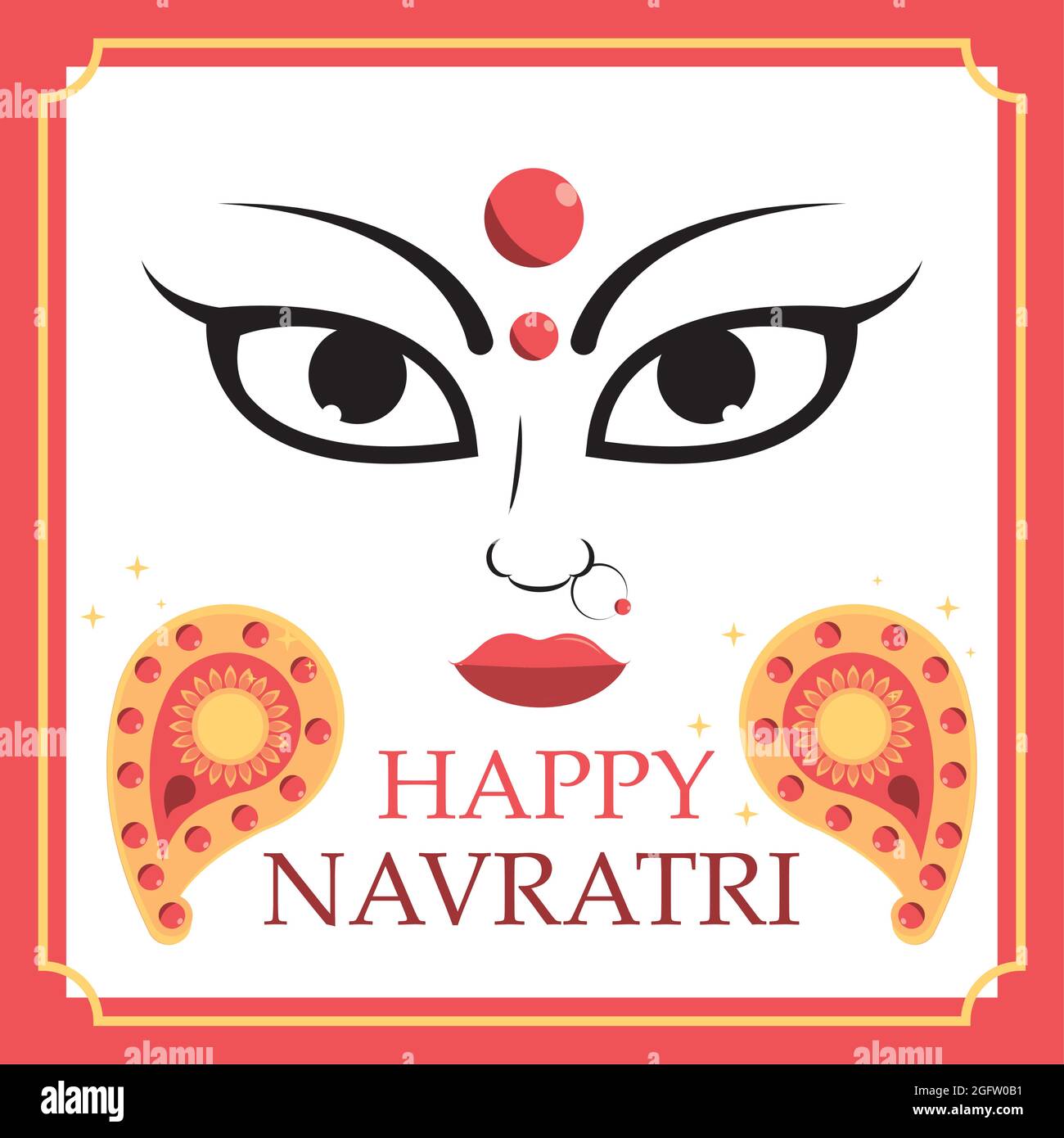 happy navratri greeting card Stock Vector Image & Art - Alamy