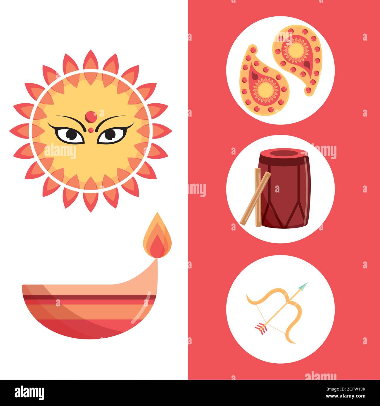 navratri hindu set Stock Vector Image & Art - Alamy