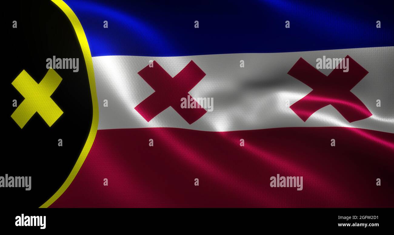 Lmanburg Flag, Dream SMP Flag with waving folds, L'manberg Flag close ...