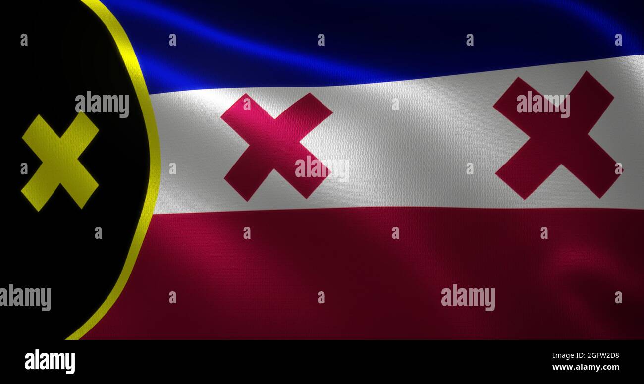 Lmanburg Flag, Dream SMP Flag with waving folds, L'manberg Flag close ...