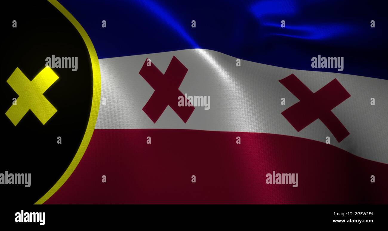 Lmanburg Flag, Dream SMP Flag with waving folds, L'manberg Flag close ...