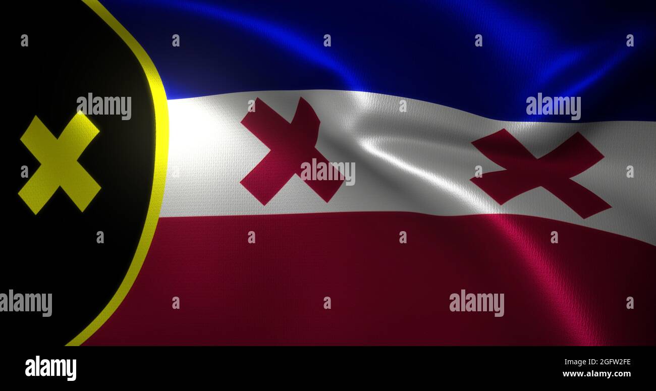 Lmanburg Flag, Dream SMP Flag with waving folds, L'manberg Flag close ...