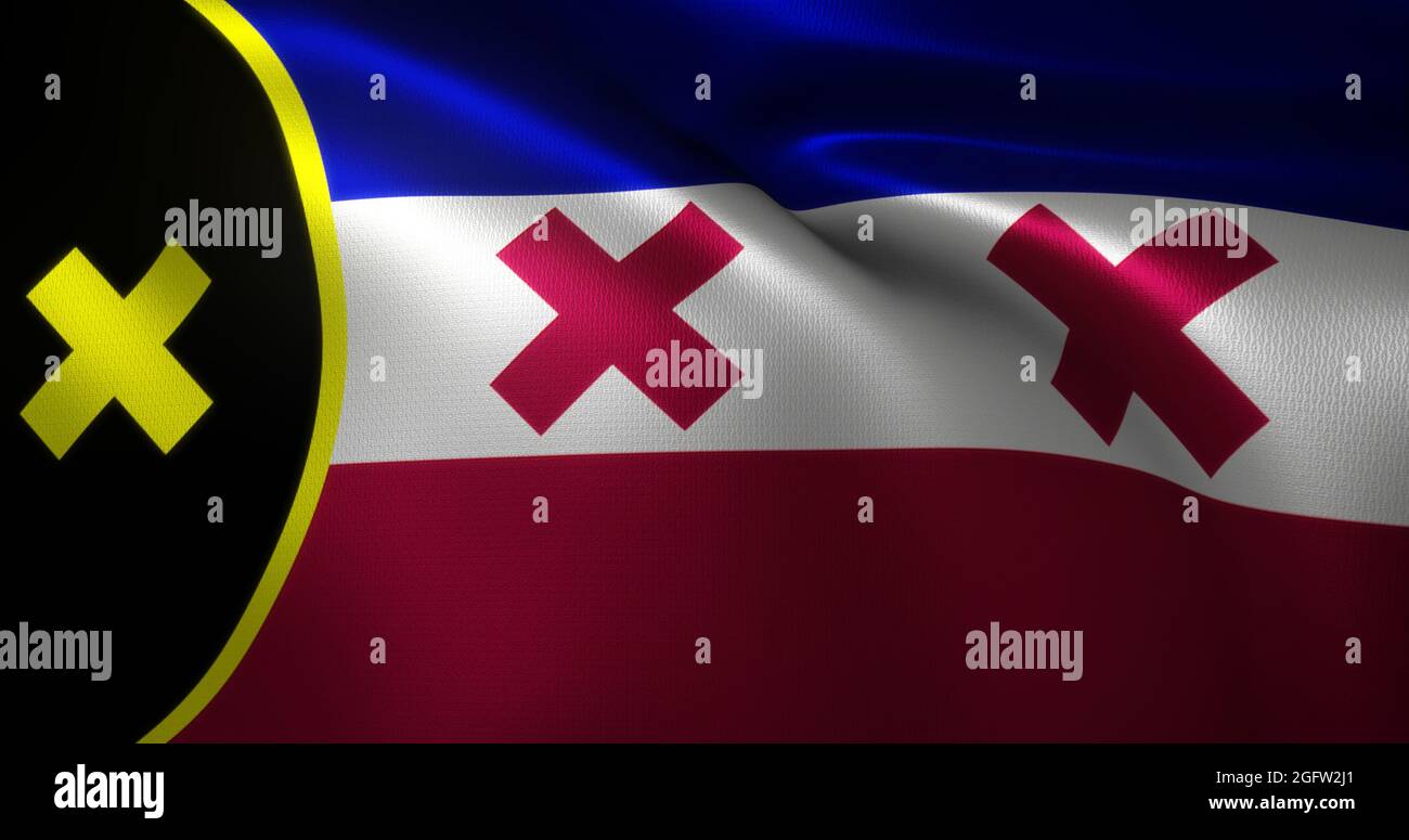 Lmanburg Flag, Dream SMP Flag with waving folds, L'manberg Flag close ...