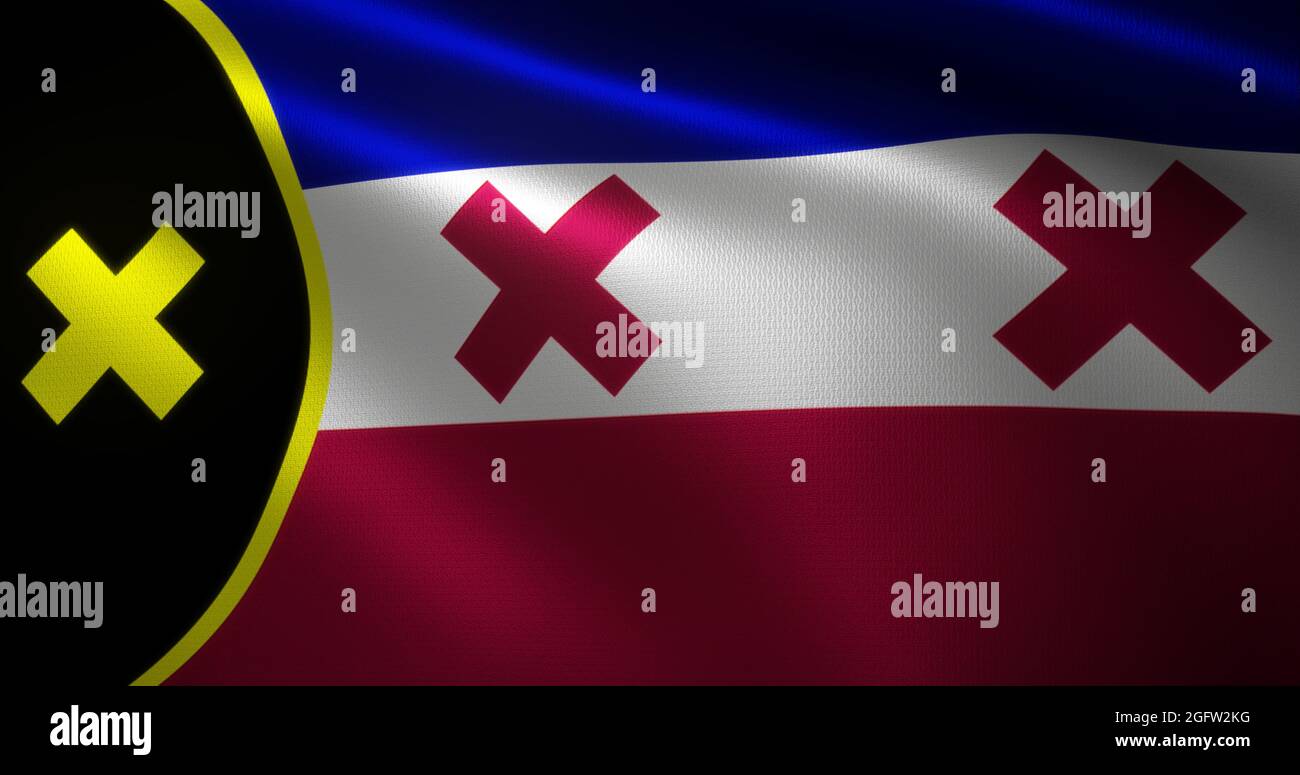 Lmanburg Flag, Dream SMP Flag with waving folds, L'manberg Flag close ...