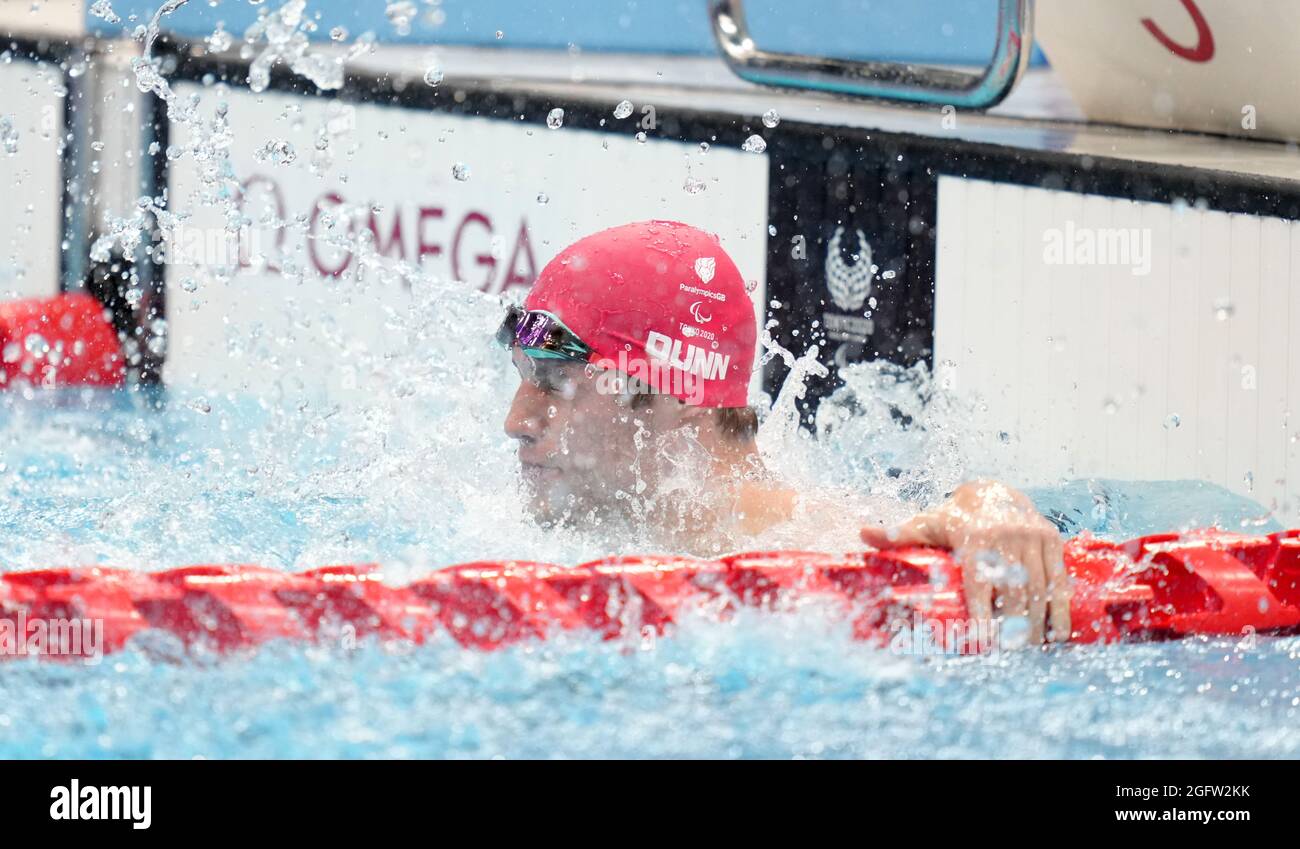 Great Britain's Reece Dunn reacts after winning the Men's 200 metres ...