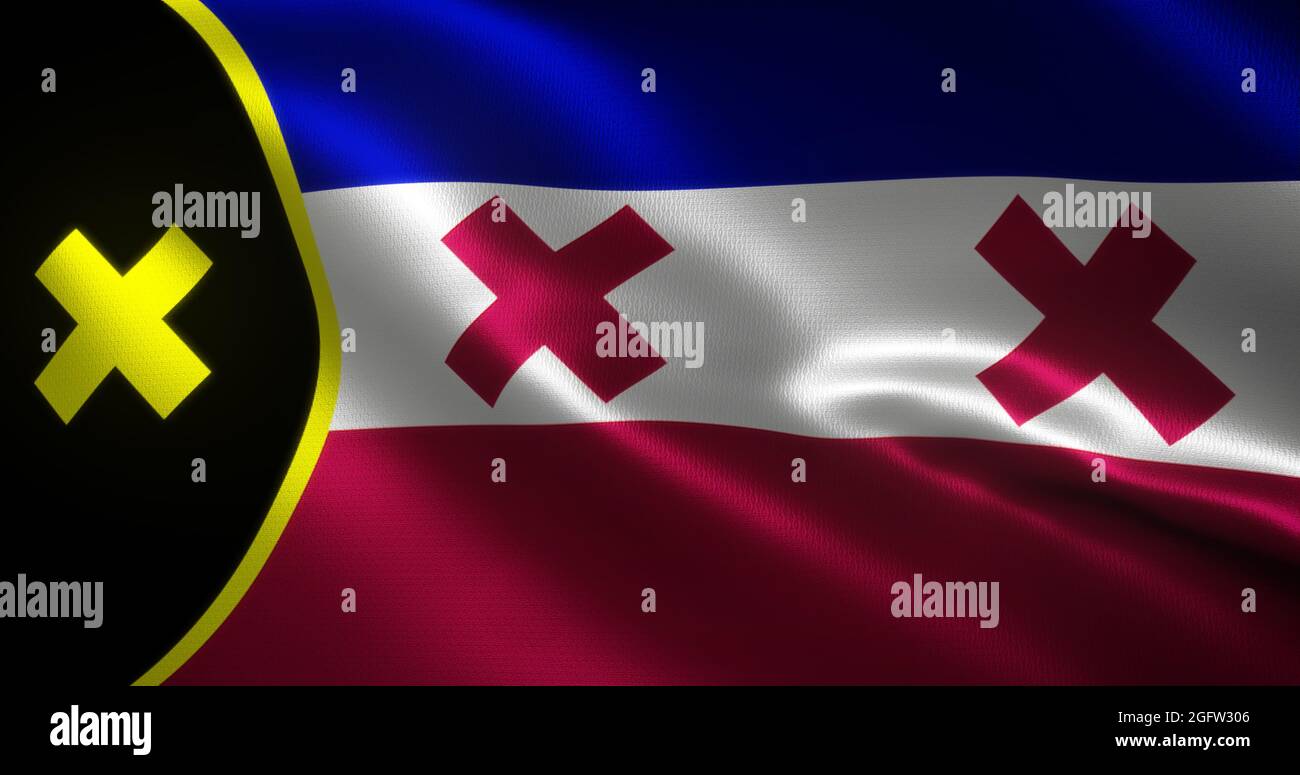 Lmanburg Flag, Dream SMP Flag with waving folds, L'manberg Flag close ...