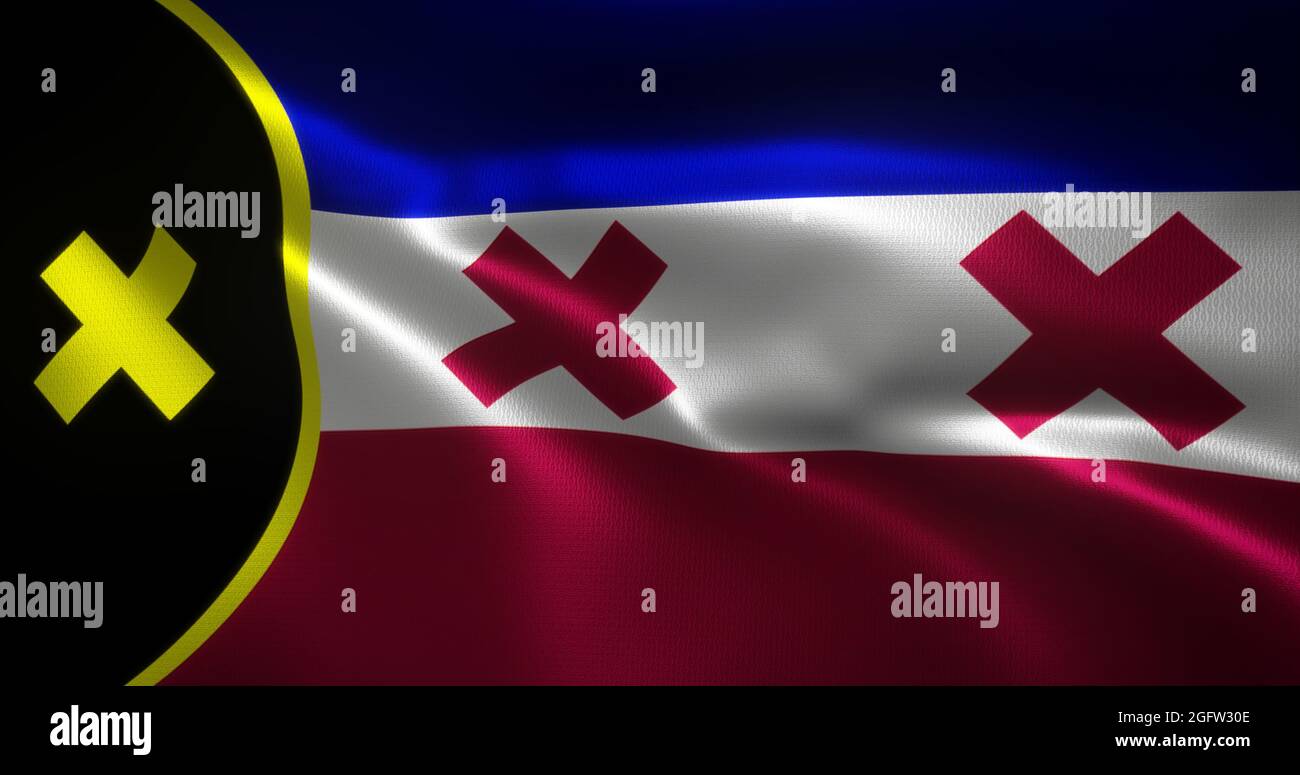 Lmanburg Flag, Dream SMP Flag with waving folds, L'manberg Flag close ...