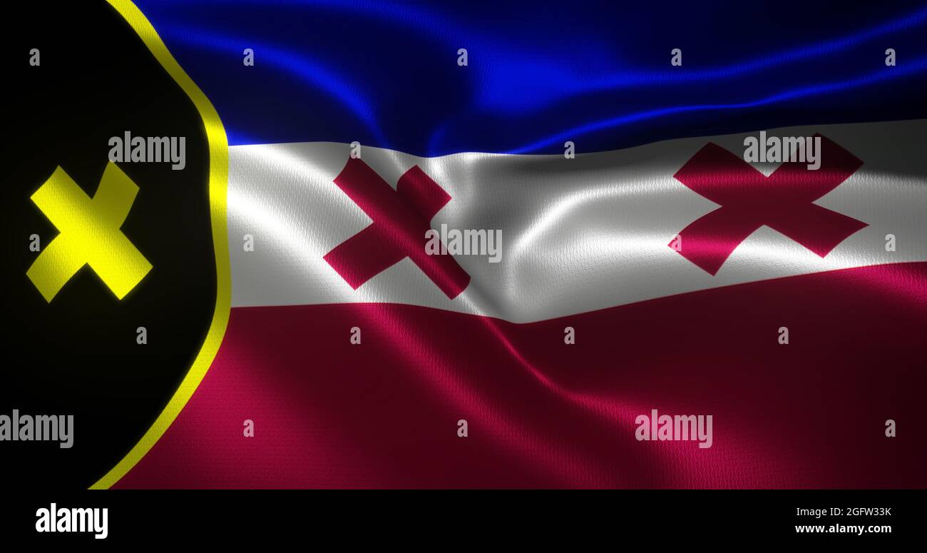 Lmanburg Flag, Dream SMP Flag with waving folds, L'manberg Flag close ...