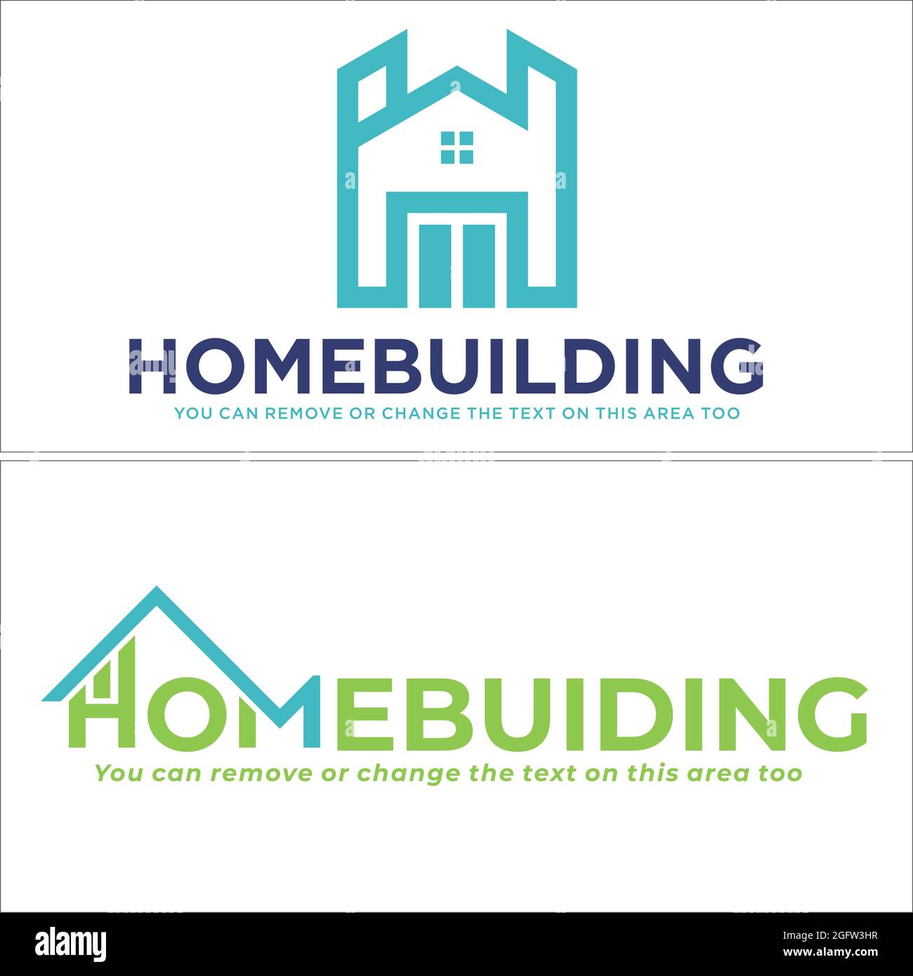 Home building line vector logo template Stock Vector Image & Art - Alamy