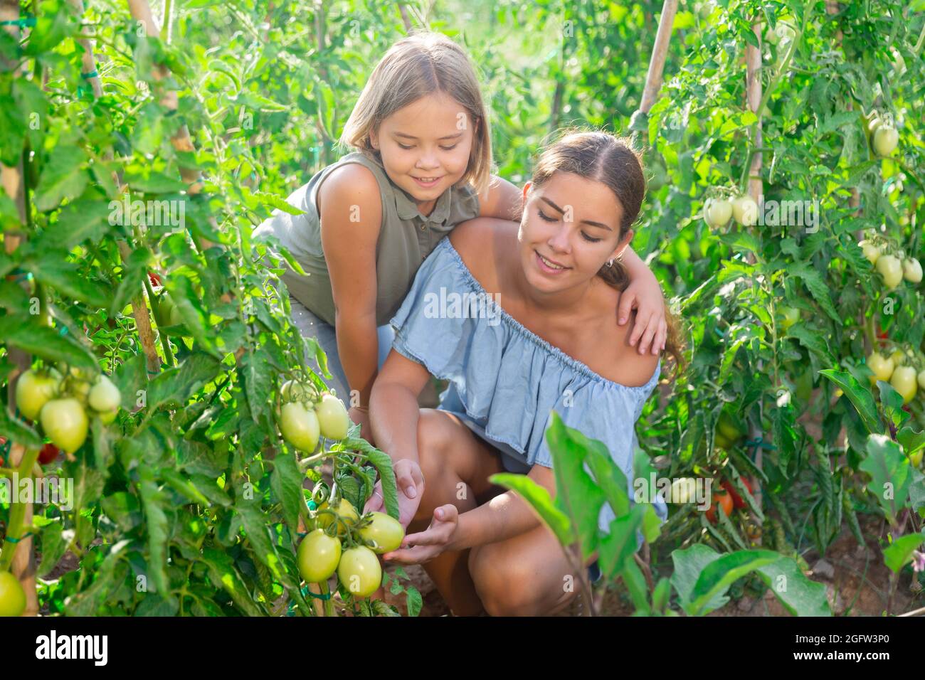 Teenage daughter helps mom hi-res stock photography and images - Alamy