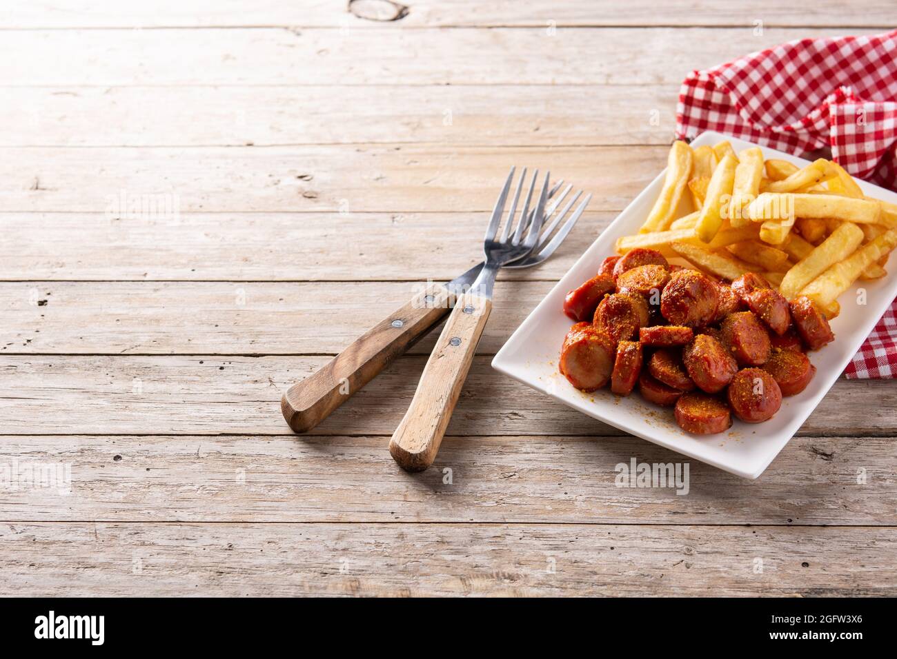 German food currywurst table hi-res stock photography and images - Alamy