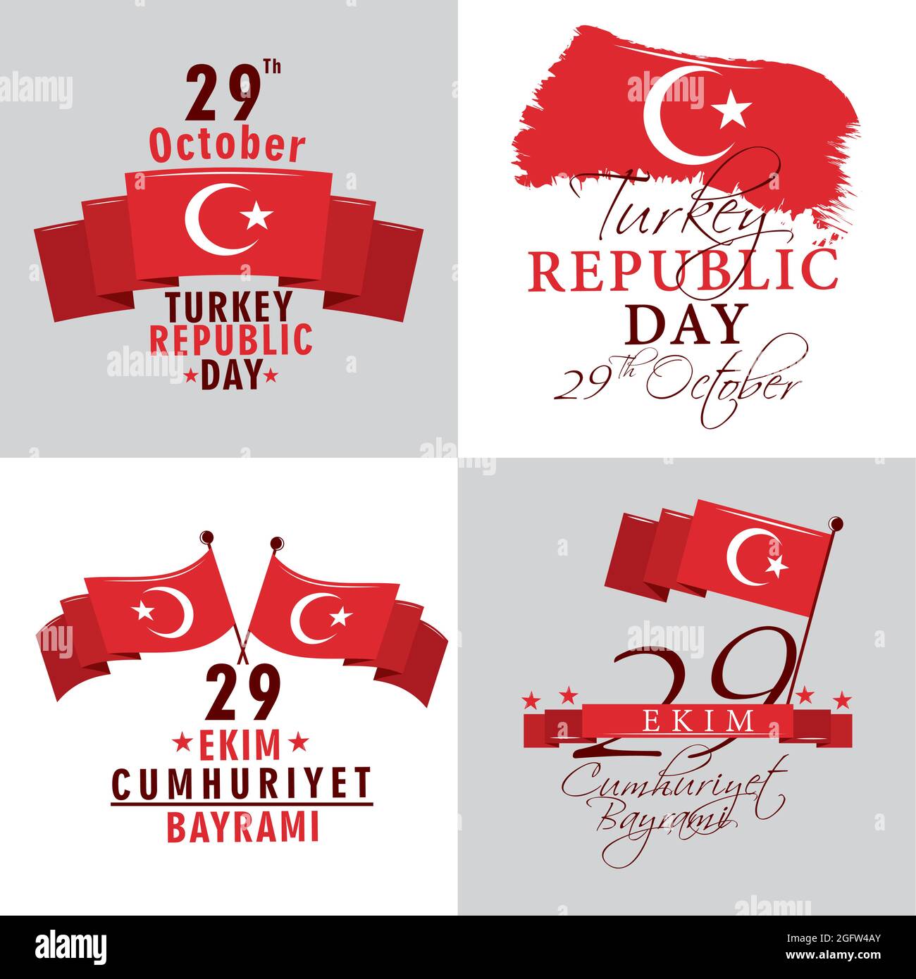 turkey national day set Stock Vector Image & Art - Alamy