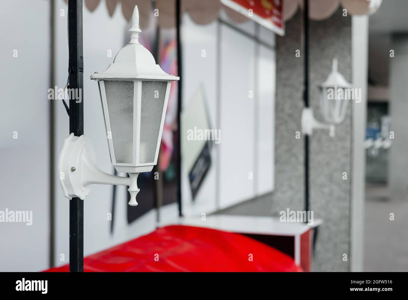 Old fashioned street lamp.Decorative lamps Stock Photo - Alamy