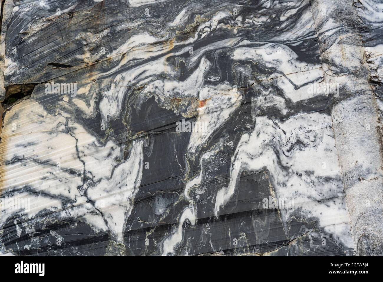 Marble rock water canyon. The marble deposits. Landscape rocks with ...