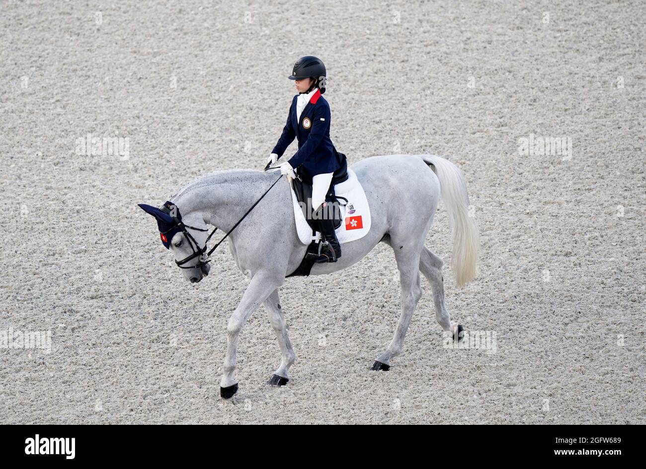Hong Kong's Pui Ting Natasha Tse riding Baxo competes in the Dressage ...