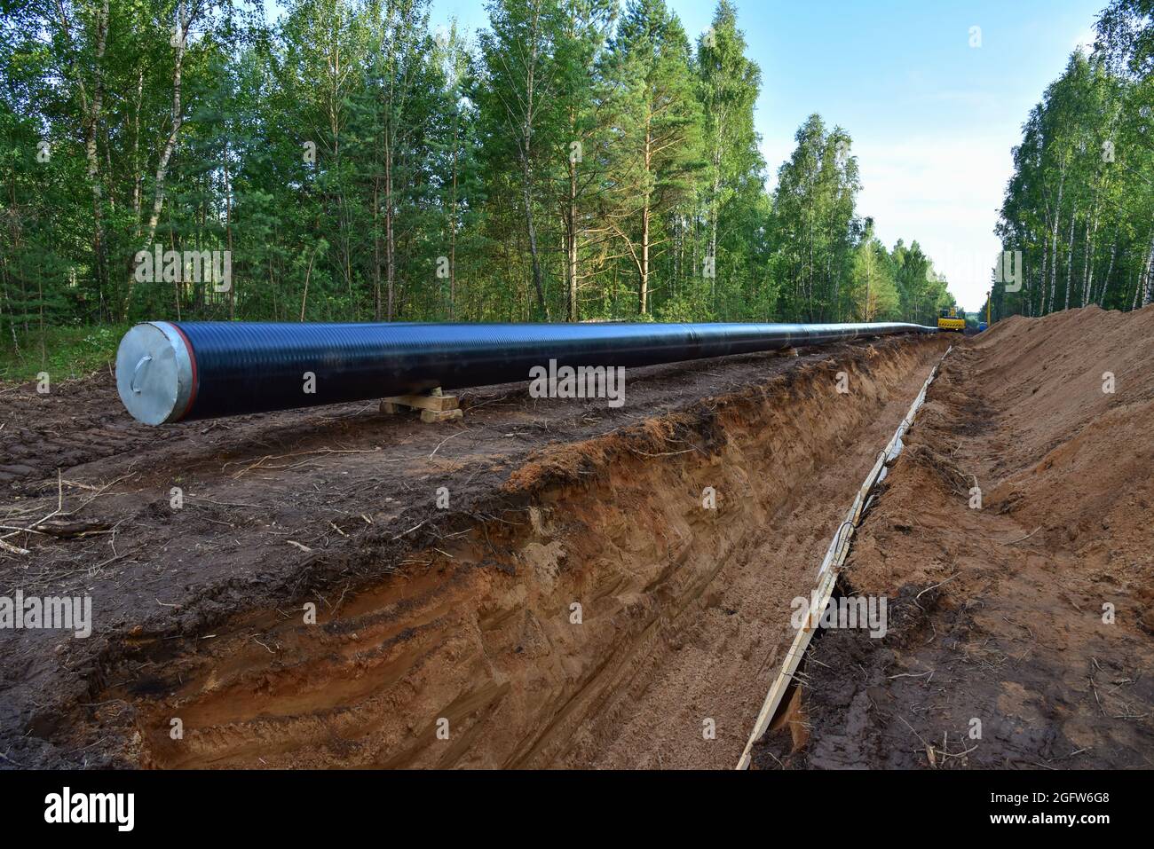 Construction Gas Pipeline Project. Natural Gas and Crude oil ...