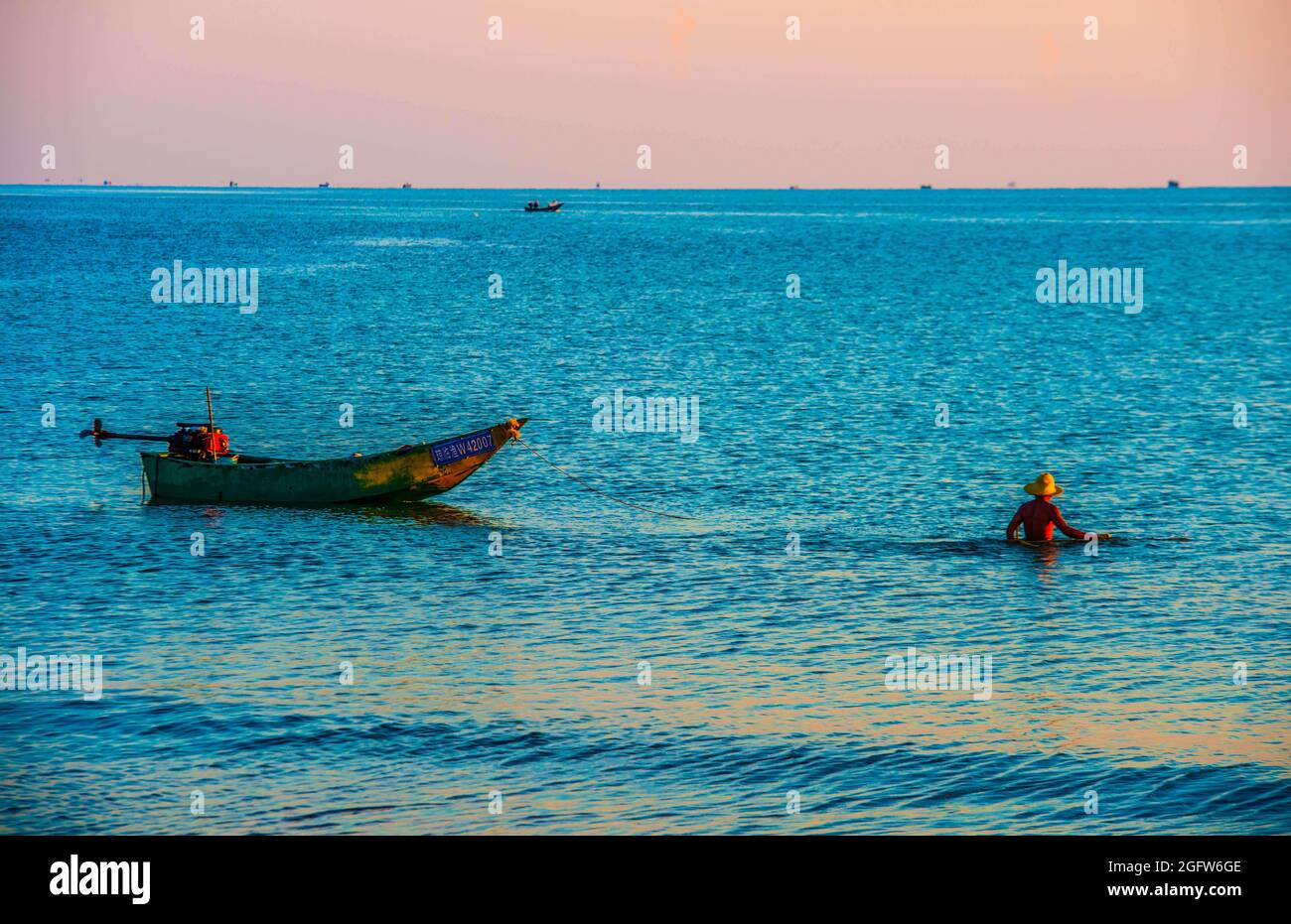August 27, 2021, Lin'gao, Lin'gao, China: Hainan Lin'gao County, Longbo ...