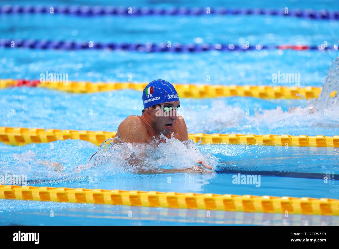 RAIMONDI Stefano (ITA) swims in the Men's 100m Breaststroke - SB9 Final ...