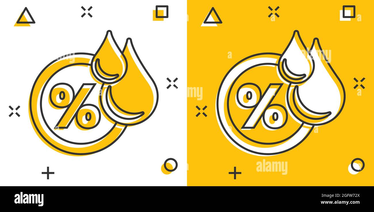 Humidity icon in comic style. Climate vector cartoon illustration on ...