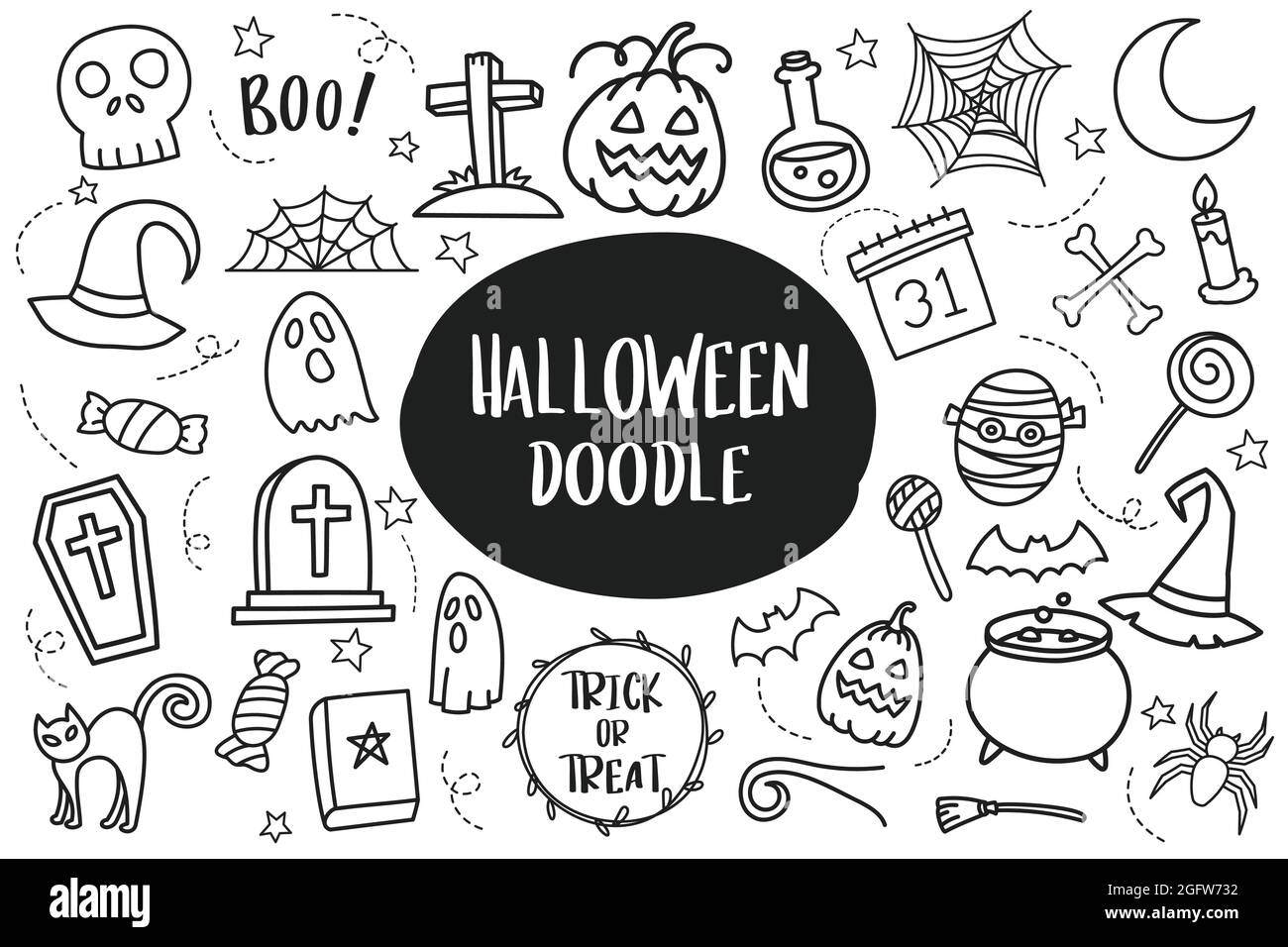 Funny halloween decoration Stock Vector Images - Alamy