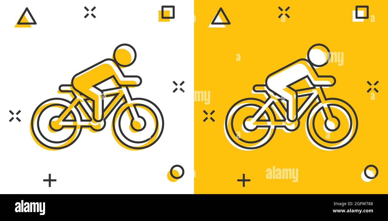 Cartoon Yellow Road Bike