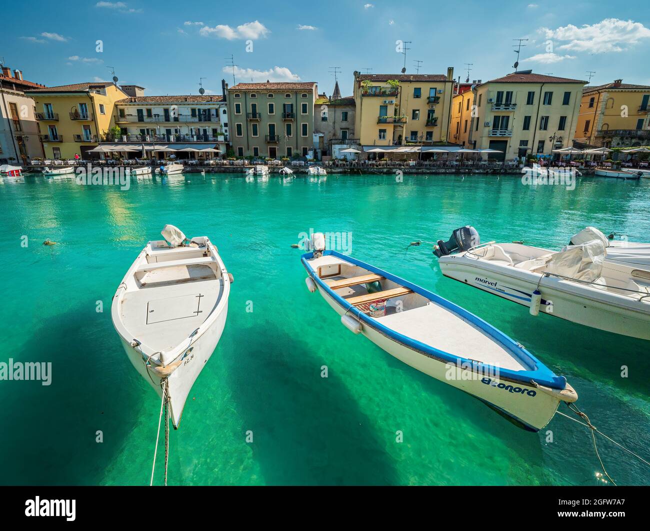 Italian Port with Crystal water Stock Photo - Alamy