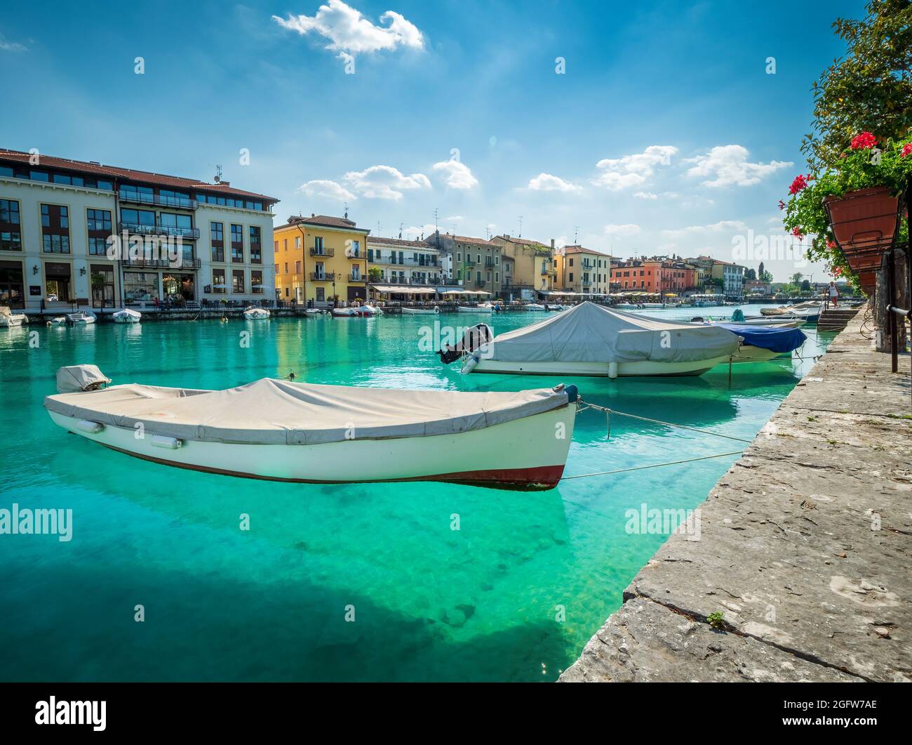 Italian Port with Crystal water Stock Photo - Alamy