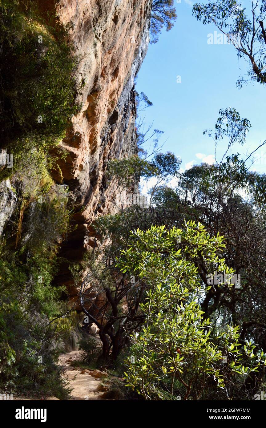 A red cliff face in the afternoon sun Stock Photo - Alamy