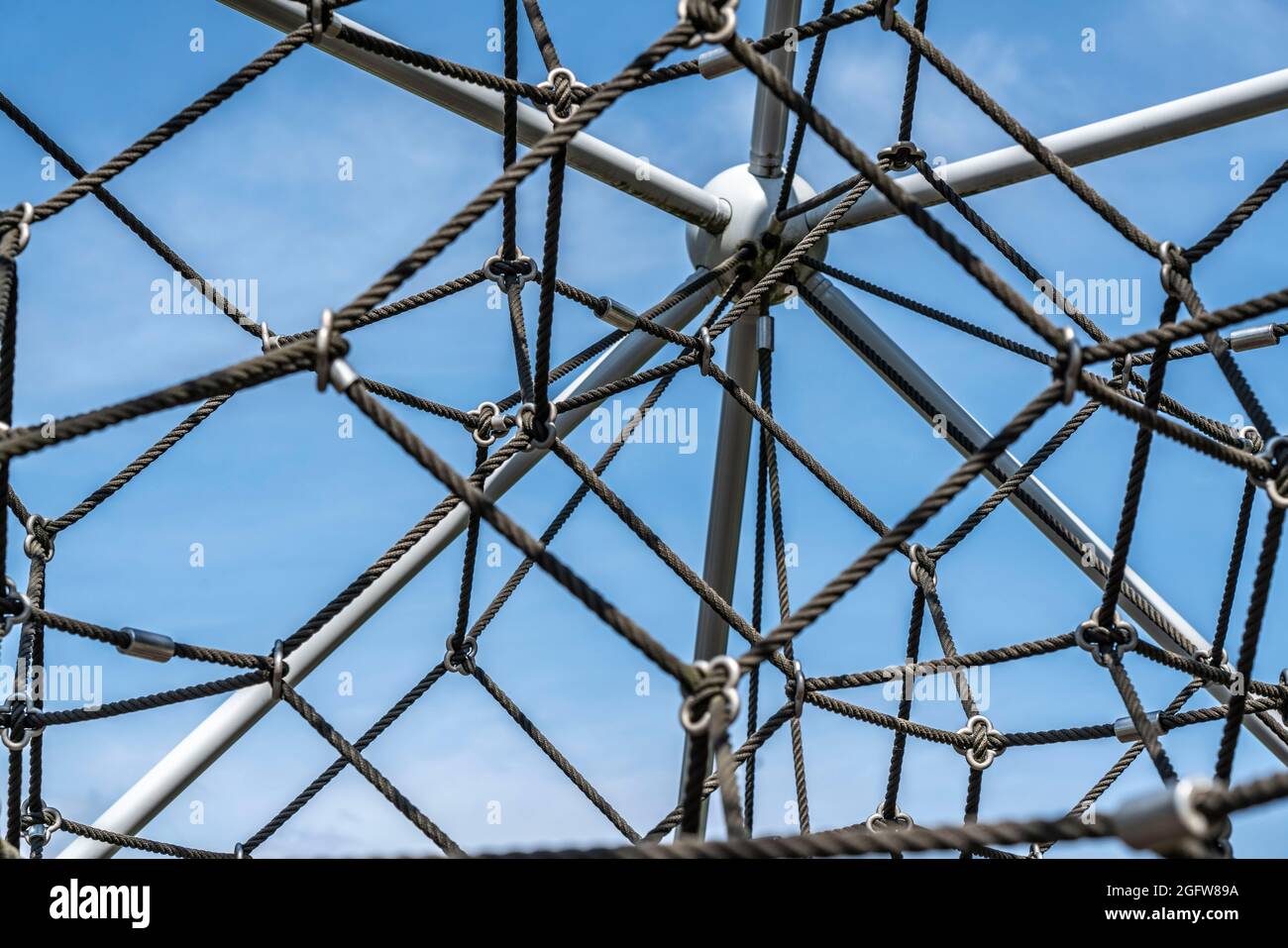 Climbing scaffold, climbing pyramid, symbolic image Network, networking ...