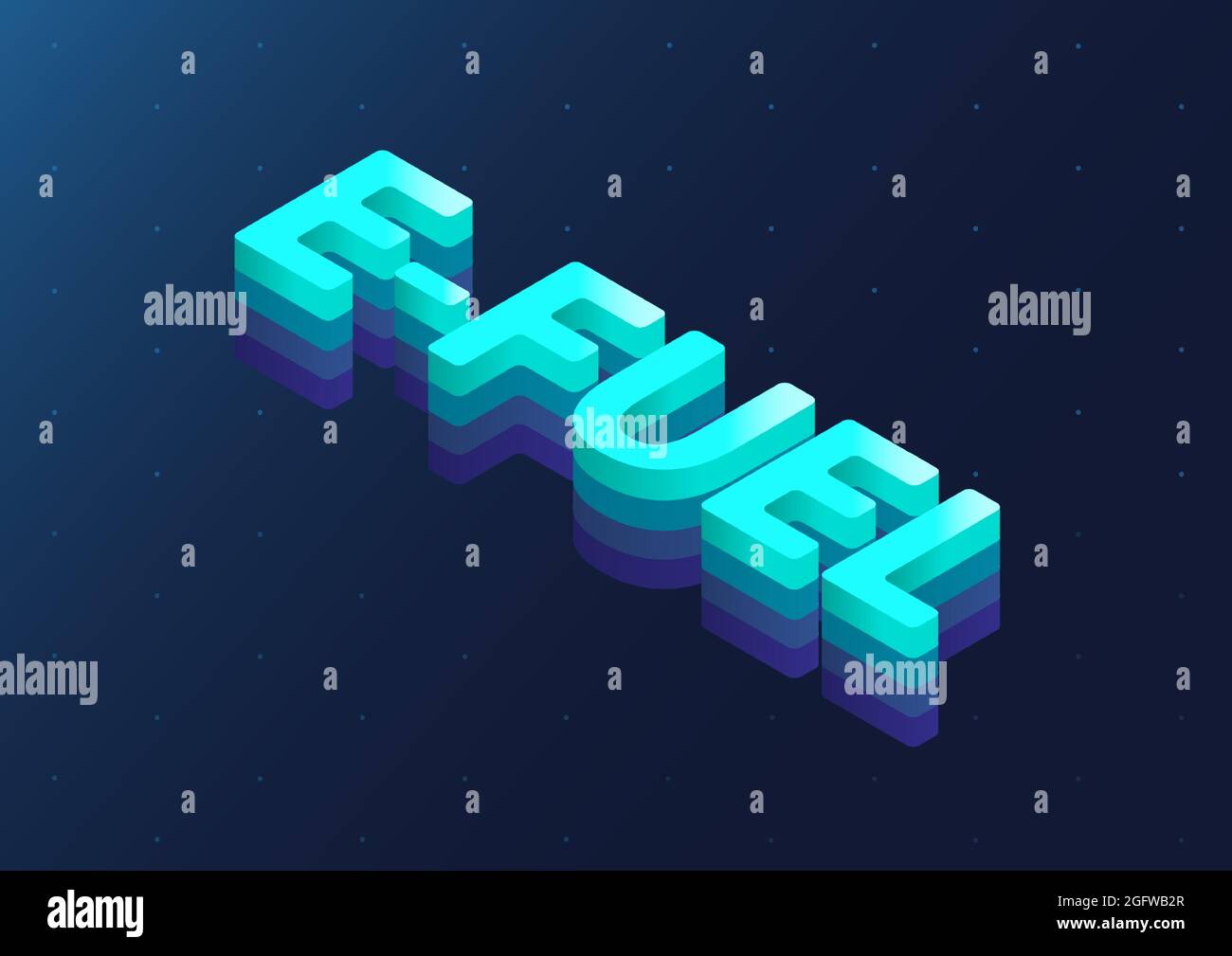 E-Fuel isometric 3d vector word. Illustration of sustainable synthetic ...