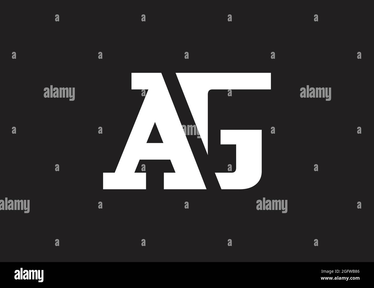 Letter AG Logo With Creative Modern Business Typography Vector Template ...
