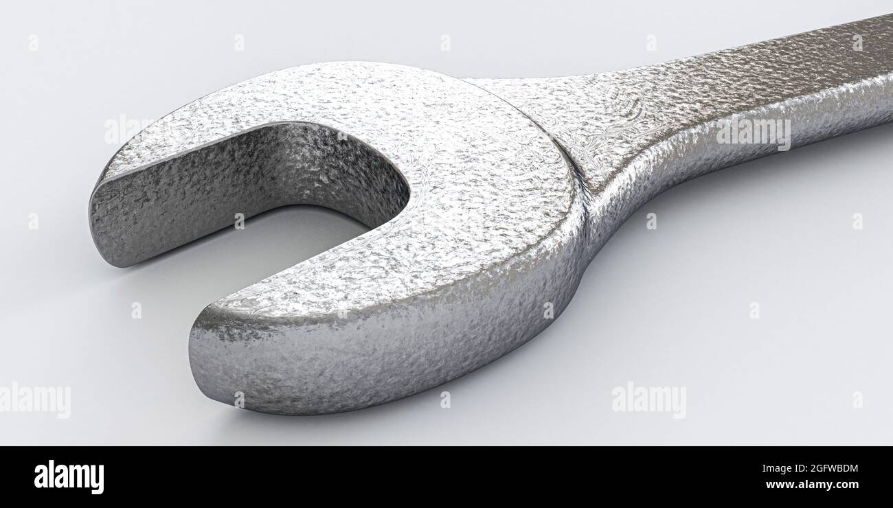 spanner isolated on white background 3d illustration Stock Photo - Alamy