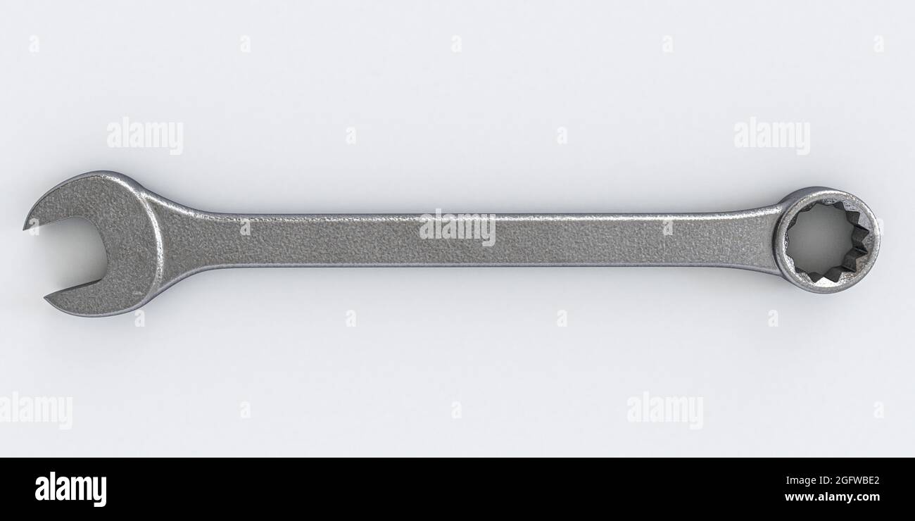 spanner isolated on white background 3d illustration Stock Photo - Alamy
